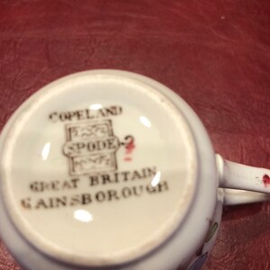 Copeland Spode Floral Design 6 Cups 6 Saucers 6 Dessert Porcelain ...