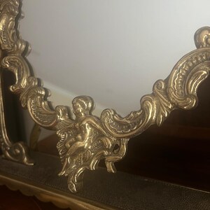 Antique Bronze Swivel Mirror, Vanity Mirror Standing Mirror With ...