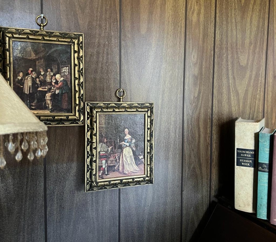 Vintage Dutch Rococo Style Wall Art Set Gold Baroque Frames Romantic ...