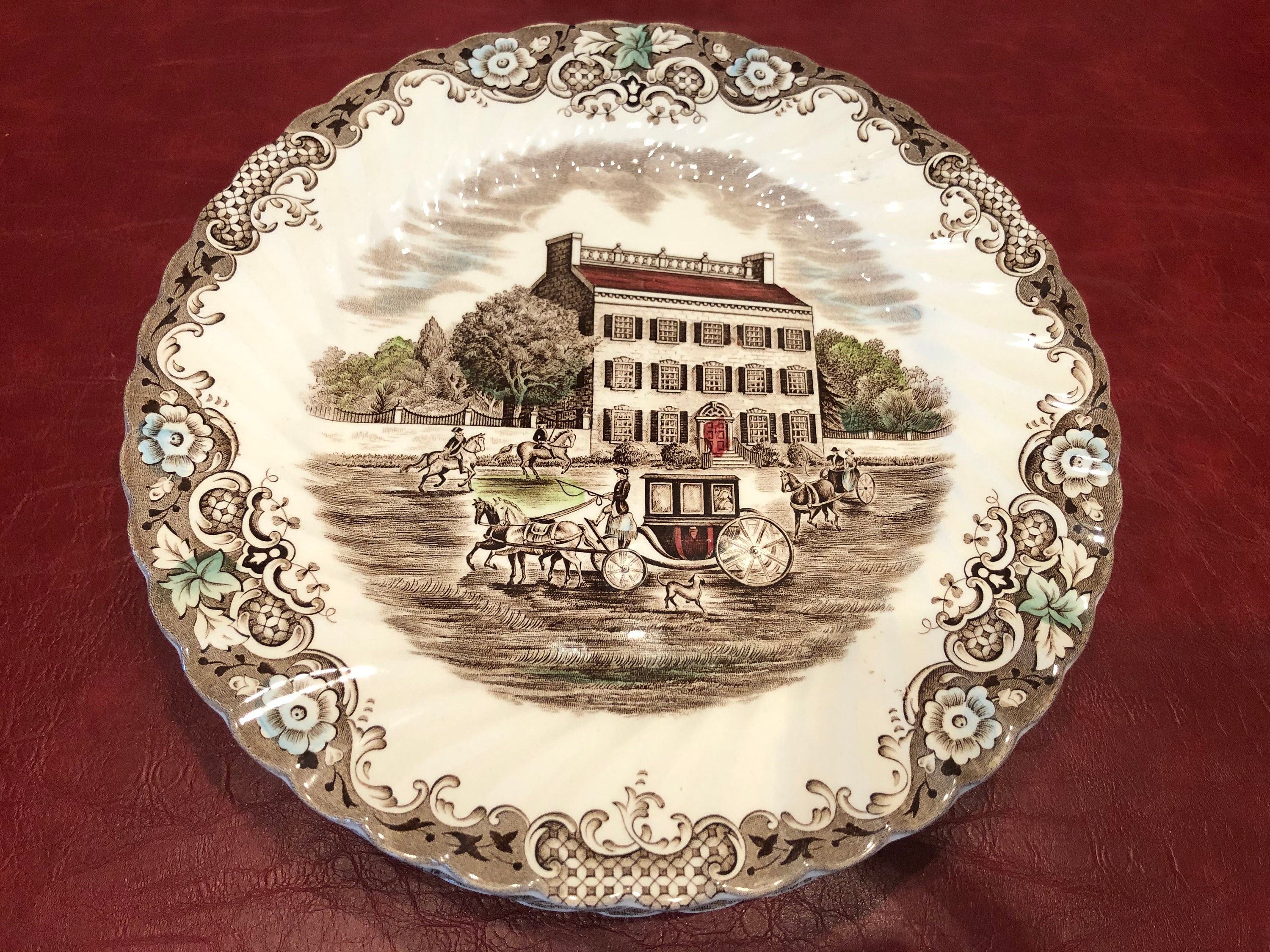 Vintage Heritage Hall Ironstone Dinnerware Set England Historic Homes ...