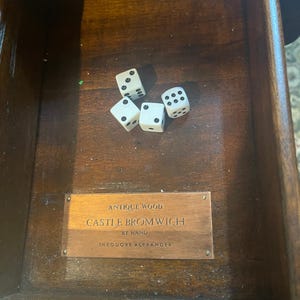 Antique Handcarved Walnut Chess Table, Backgammon Game by Theodore ...