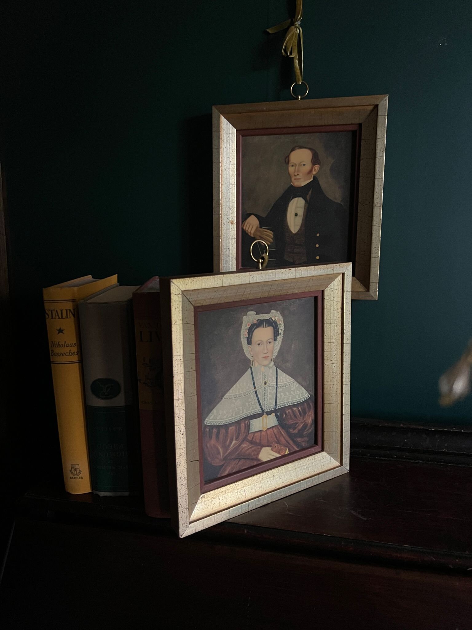 Vintage Colonial Reproduction Pair of Wall Art Primitive Folk Art Early ...