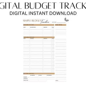 Digital Budget Planner, Finance Tracker, Finance Planner, Digital ...