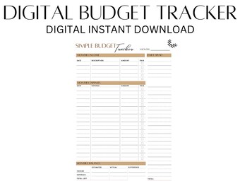 Digital Budget Planner, Finance Tracker, Finance Planner, Digital ...