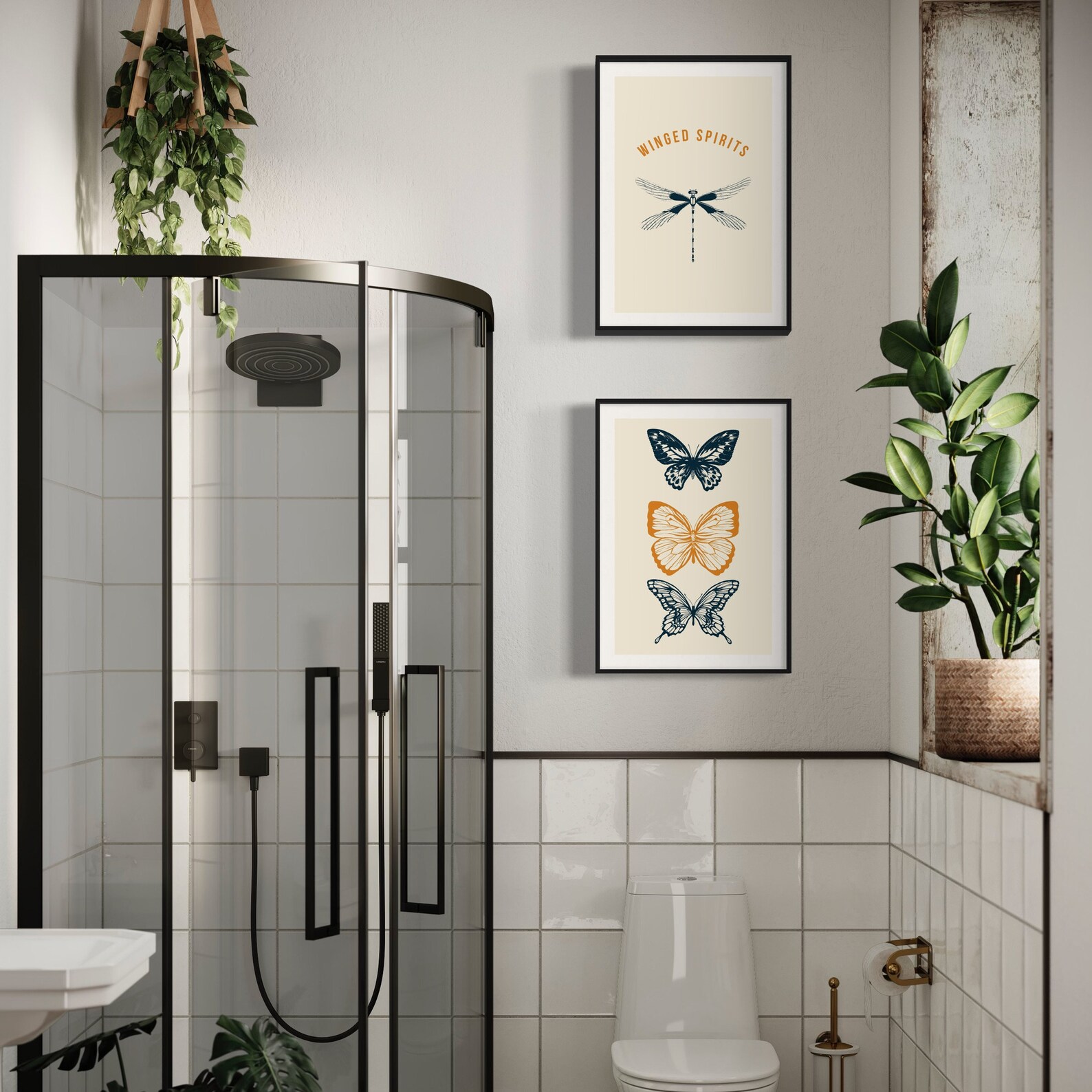 Winged Spirits - Simple Modern Winged Insect Art - Butterflies, Bees ...