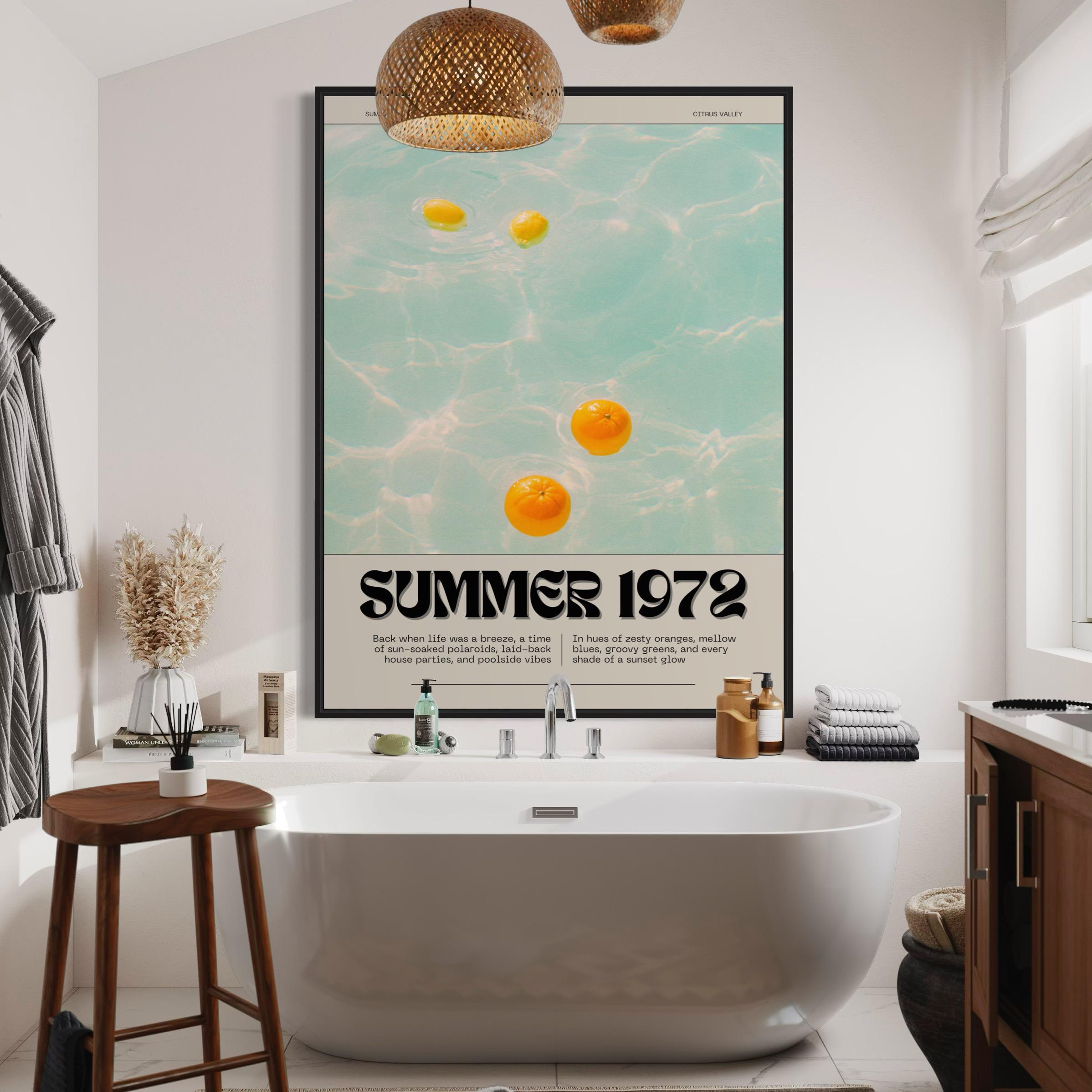 Summer 1972 Retro Newspaper Print - Vintage Style Digital Art - Groovy ...