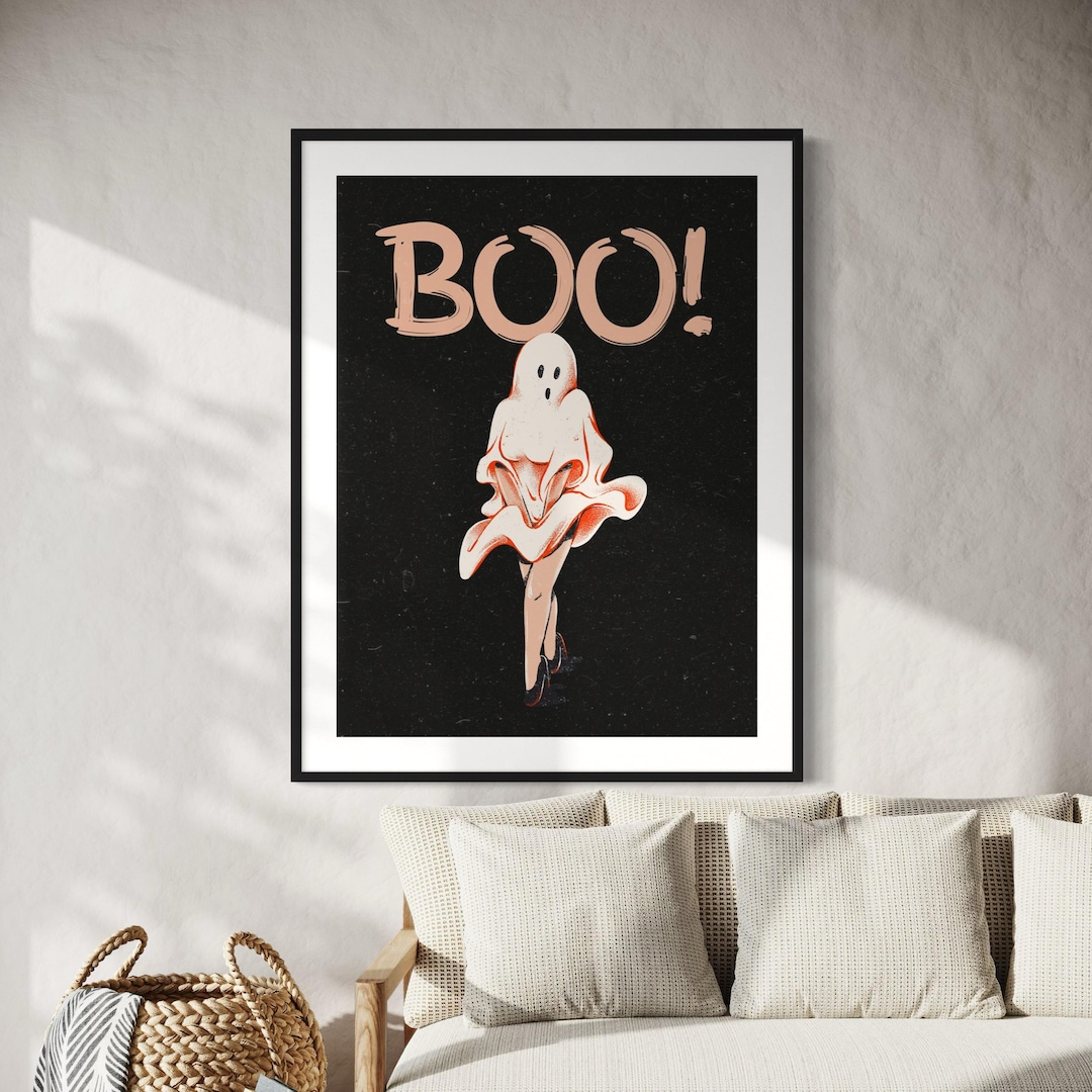 Boo! - Marilyn Monroe Ghost Pinup Art - Halloween Digital Print ...