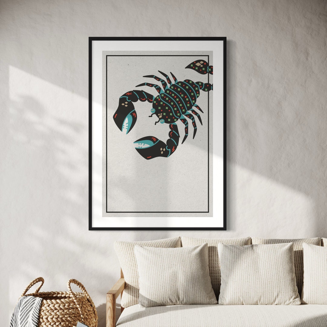 Alebrije Scorpion - Colorful Aztec Native Print - Aziona Desert ...