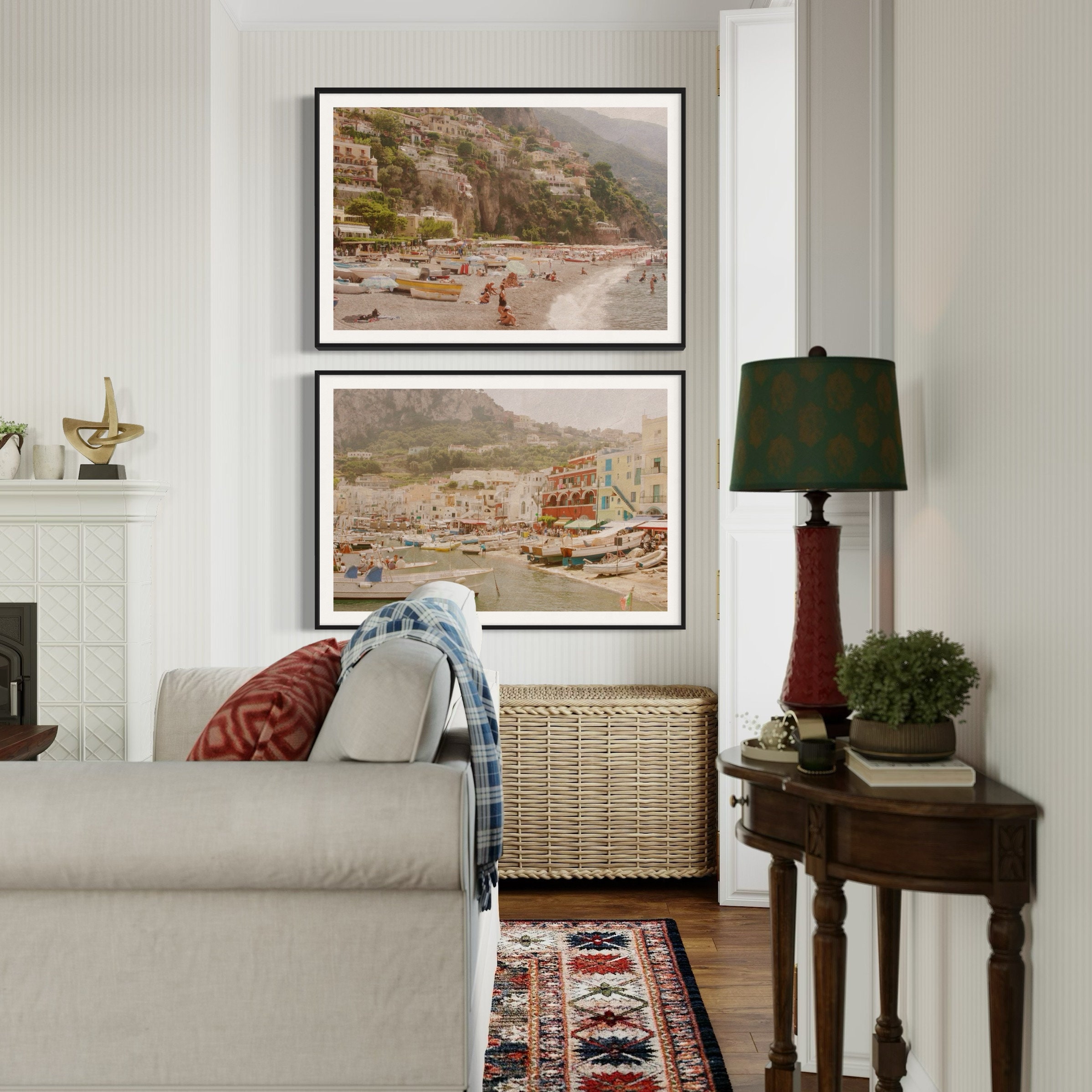 Amalfi Coast - Vintage Italian Beach Digital Prints - Amalfi Coast ...