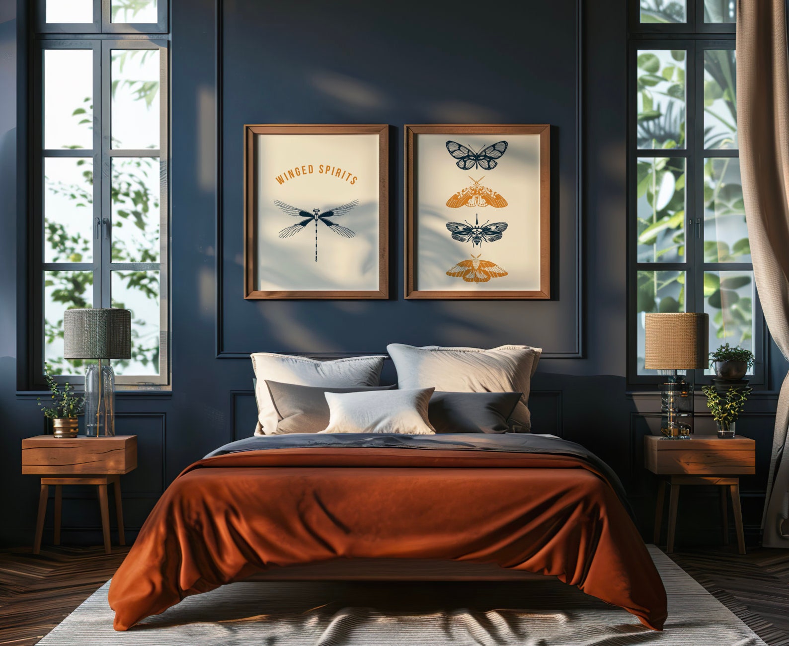 Winged Spirits - Simple Modern Winged Insect Art - Butterflies, Bees ...
