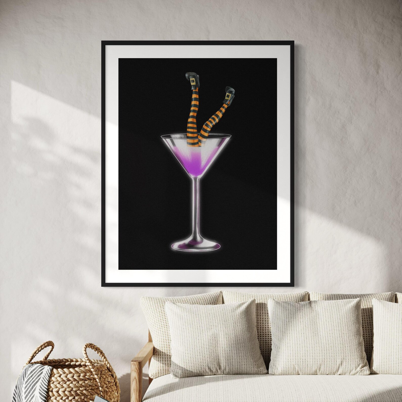 Witches Brew Retro Style Digital Print - Halloween Cocktail Legs Wall ...