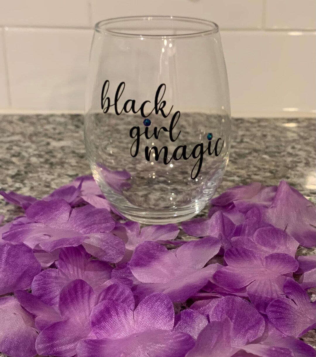Black Girl Magic Stemless 12 Oz. Wine Glass - Etsy
