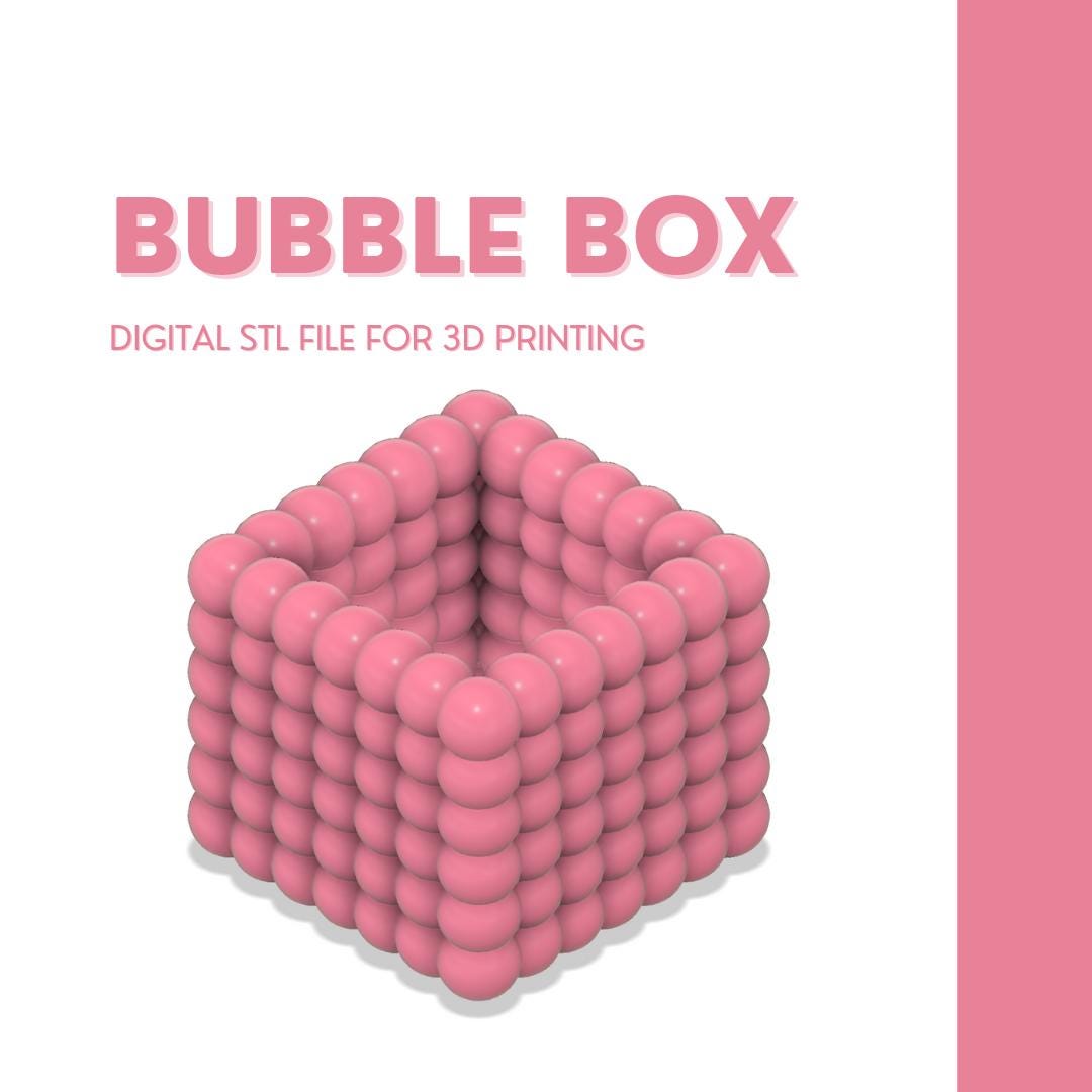 Bubble Box STL File - DIGITAL FILE for 3D Printing - Etsy