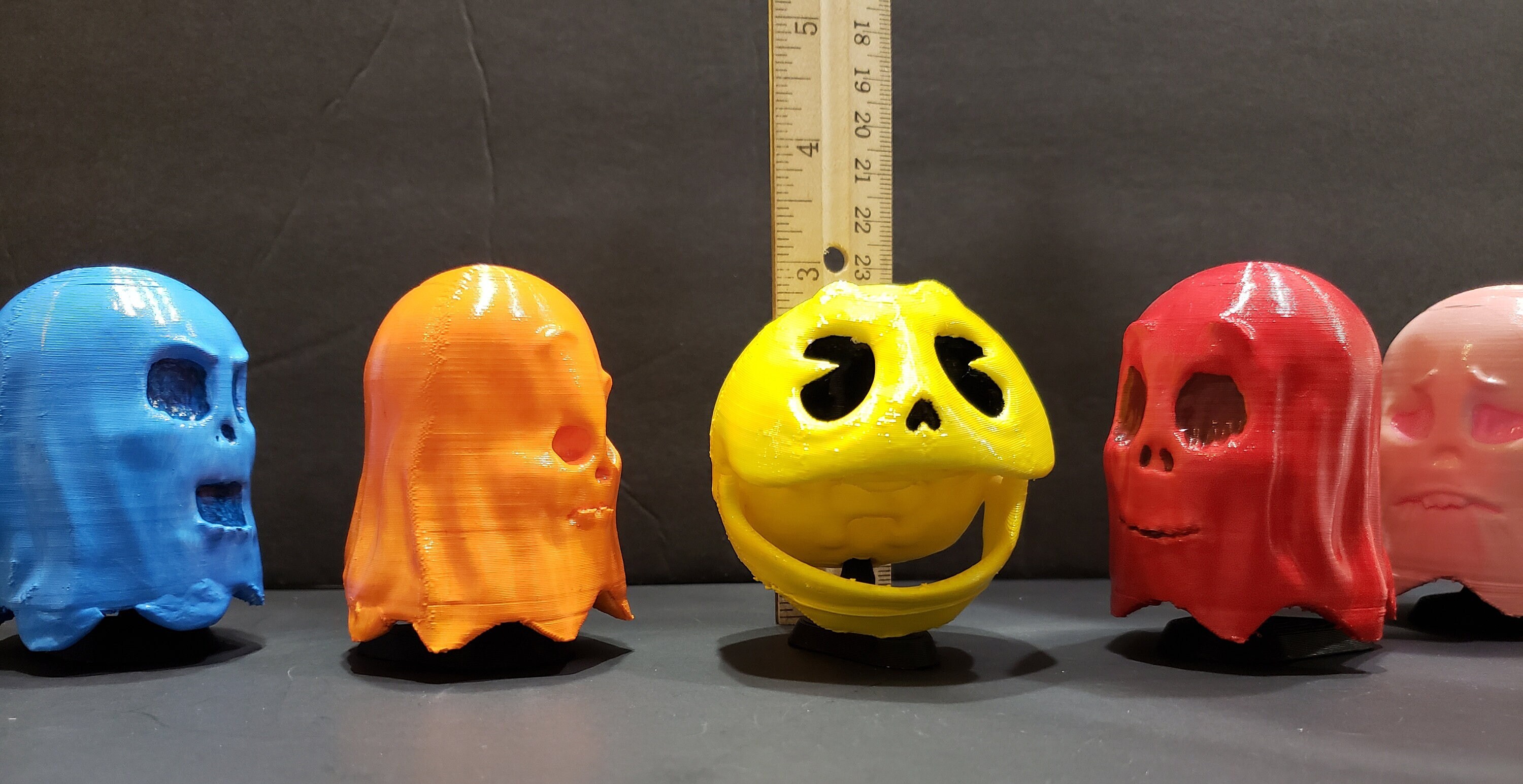 Pac Man Skull and Ghosts - Etsy