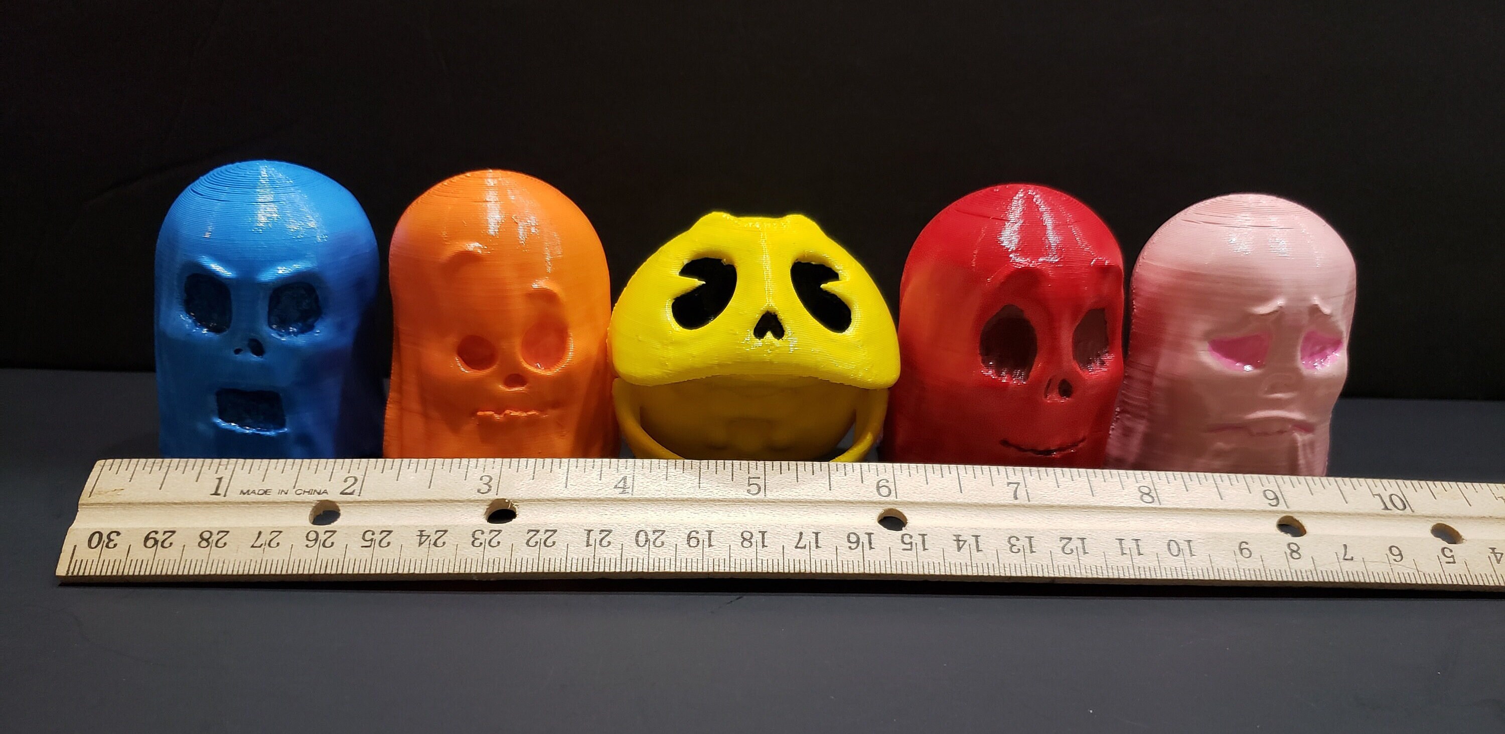 Pac Man Skull and Ghosts - Etsy