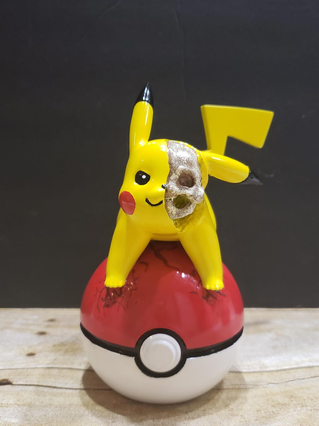 Pikachu Half-skull on a Pokeball - Etsy
