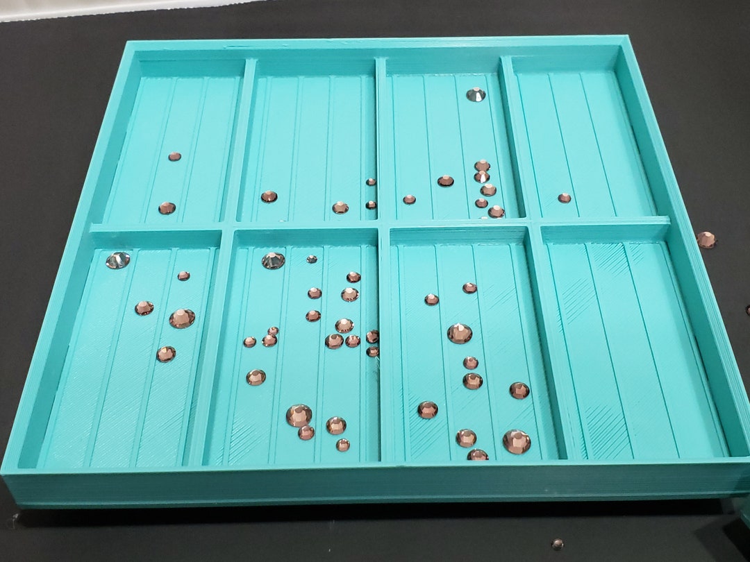 Set of Rhinestone/bead Sorting Trays With 8 Divide - Etsy