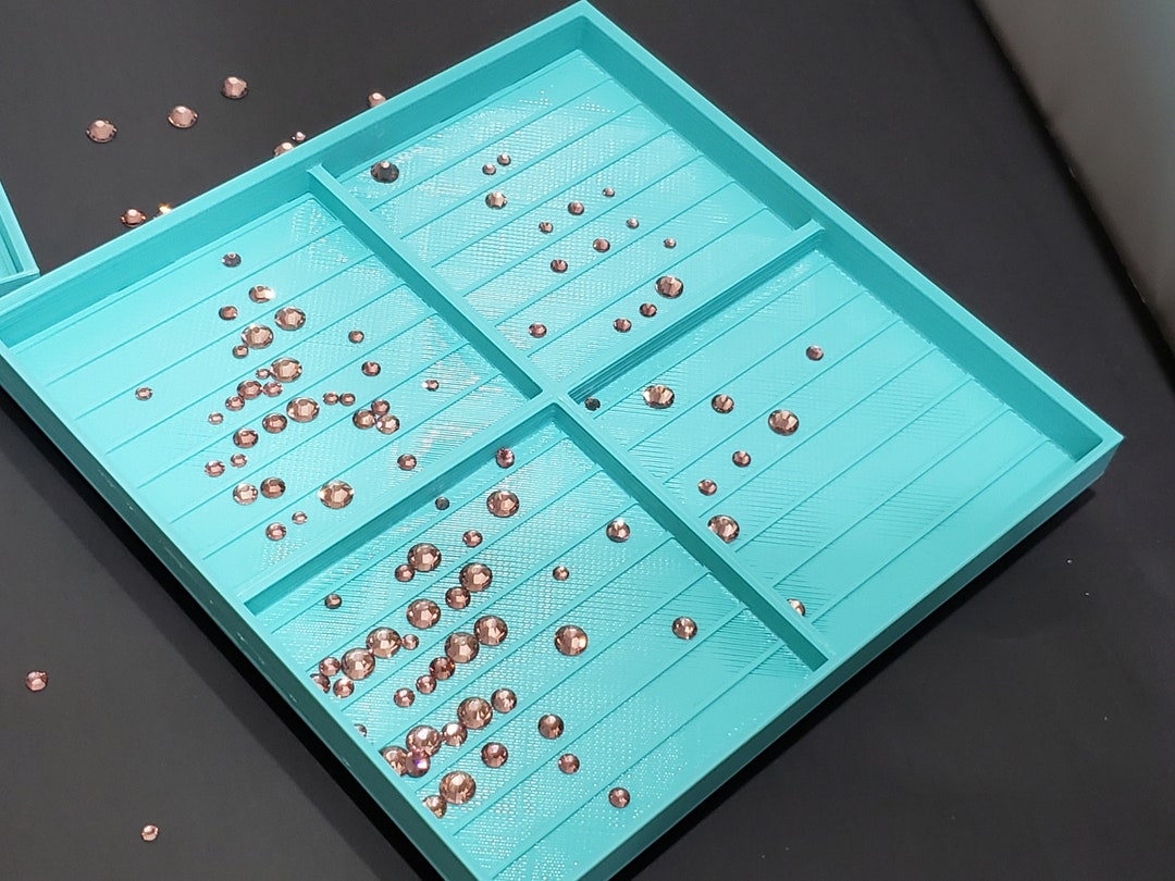 Set of Rhinestone/bead Sorting Trays With 4 Divide - Etsy