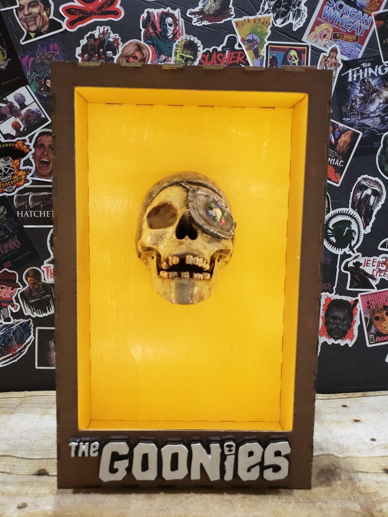 Large Shadow Box- Goonies Skull- One Eyed Willy With Logo and Lights - Etsy