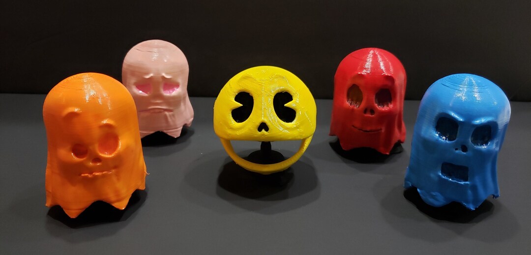Pac Man Skull and Ghosts - Etsy