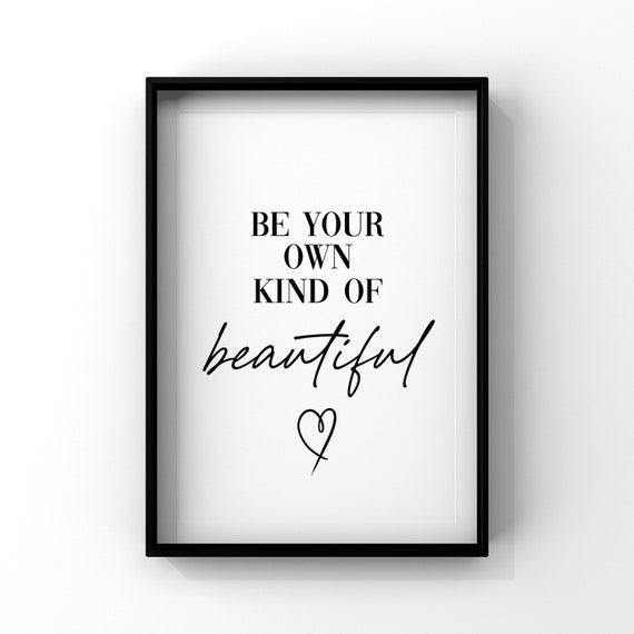 Beautiful Poster Quotes Karl Standard Beauty Inspirational Quote Print