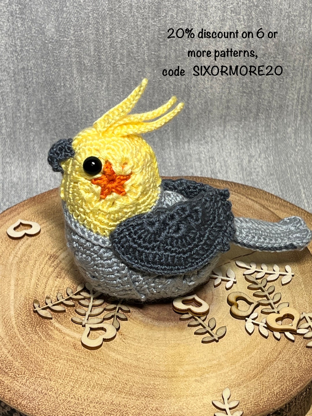 Cockatiel Crochet Pattern Charlie the Cockatiel, Cockatiel African ...