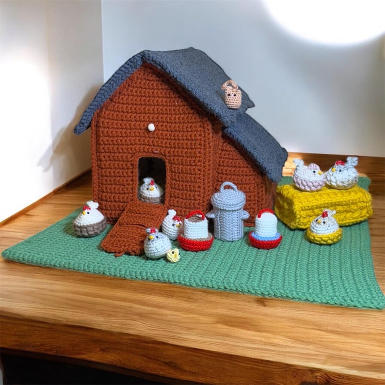 Chicken Coop Crochet Pattern: Cluckingham Palace With Accessories (PDF ...