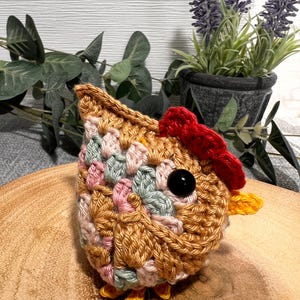 Granny Square Crochet Chicken Pattern: Chubby Ginger (PDF Pattern) - Etsy