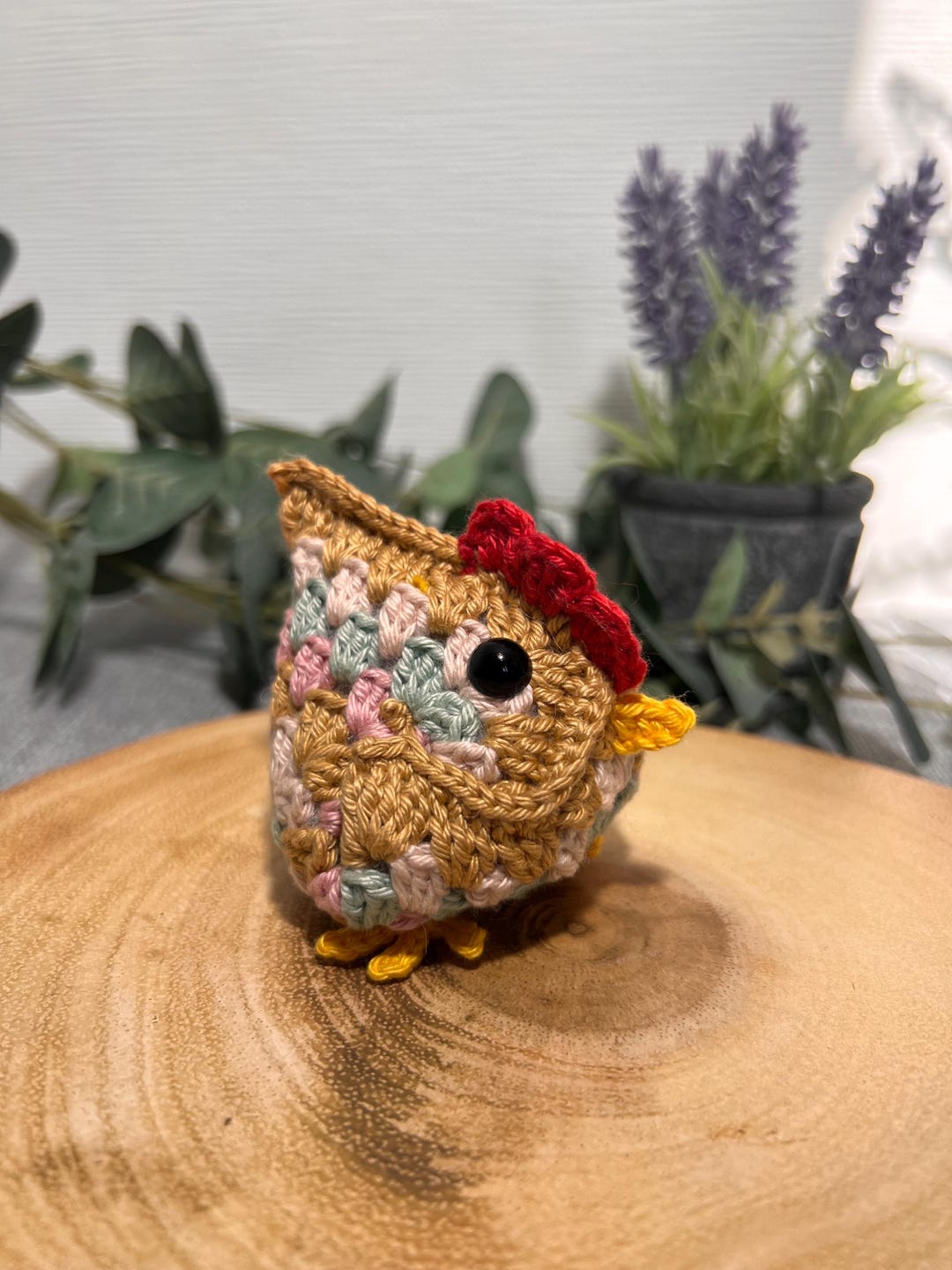 Granny Square Crochet Chicken Pattern: Chubby Ginger (PDF Pattern) - Etsy