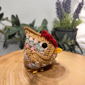 Granny Square Crochet Chicken Pattern: Chubby Ginger (PDF Pattern) - Etsy