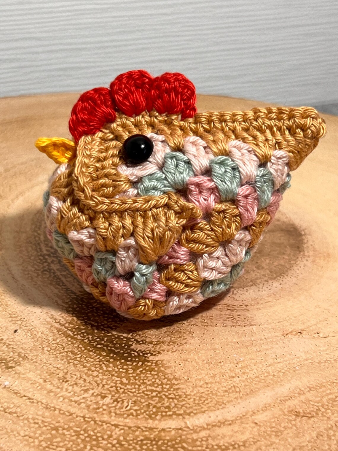 Granny Square Crochet Chicken Pattern: Chubby Ginger (PDF Pattern) - Etsy