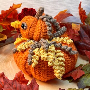 Chicken Pumpkin Crochet Pattern for Halloween or Fall, Autumn. Pdf ...