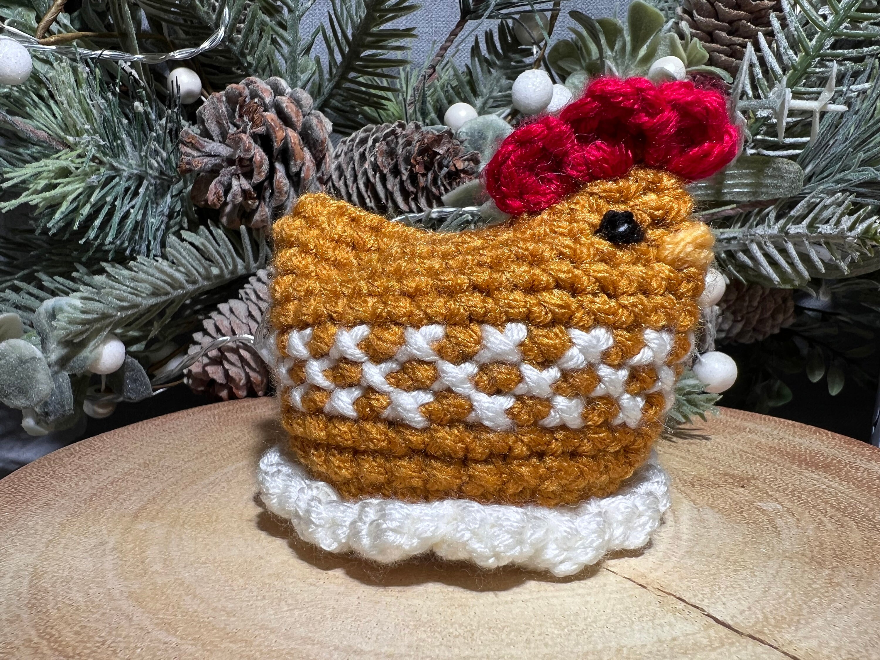 Gingerbread Chicken Crochet Pattern: Christmas Tree Decoration (PDF ...