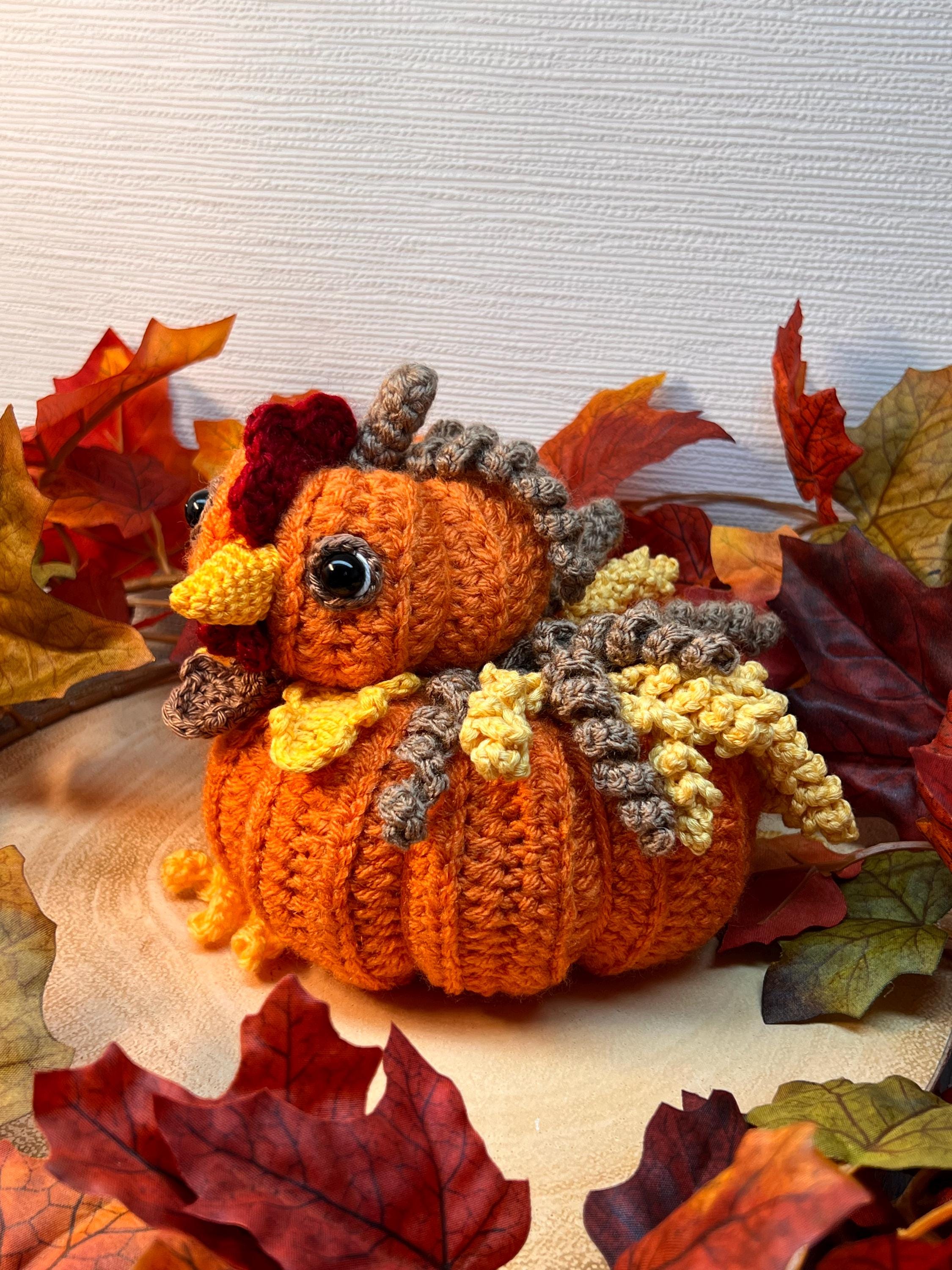 Chicken Pumpkin Crochet Pattern for Halloween or Fall, Autumn. Pdf ...