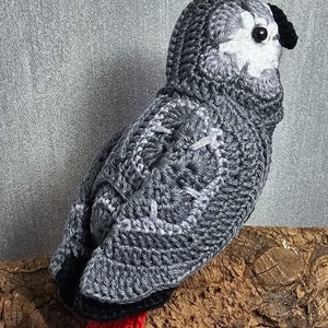 African Grey Parrot Crochet Pattern: African Flower Design (PDF Digital ...