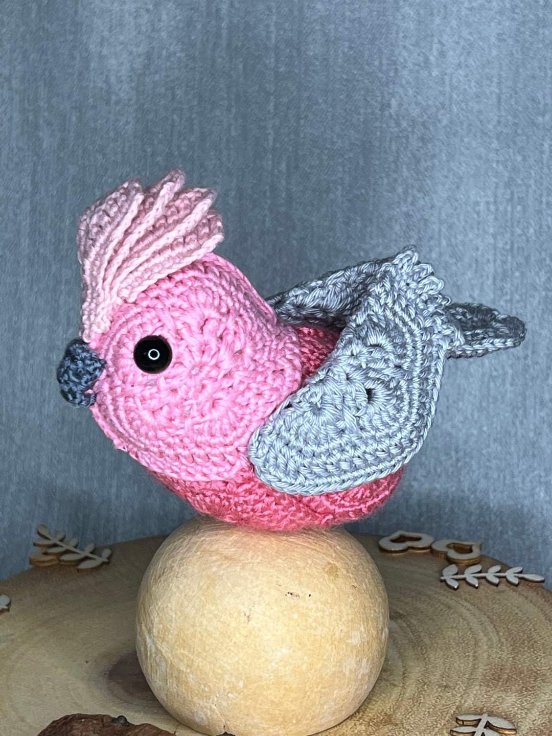 Galah Crochet Pattern: Gazza Mini African Flower Bird (PDF Digital ...