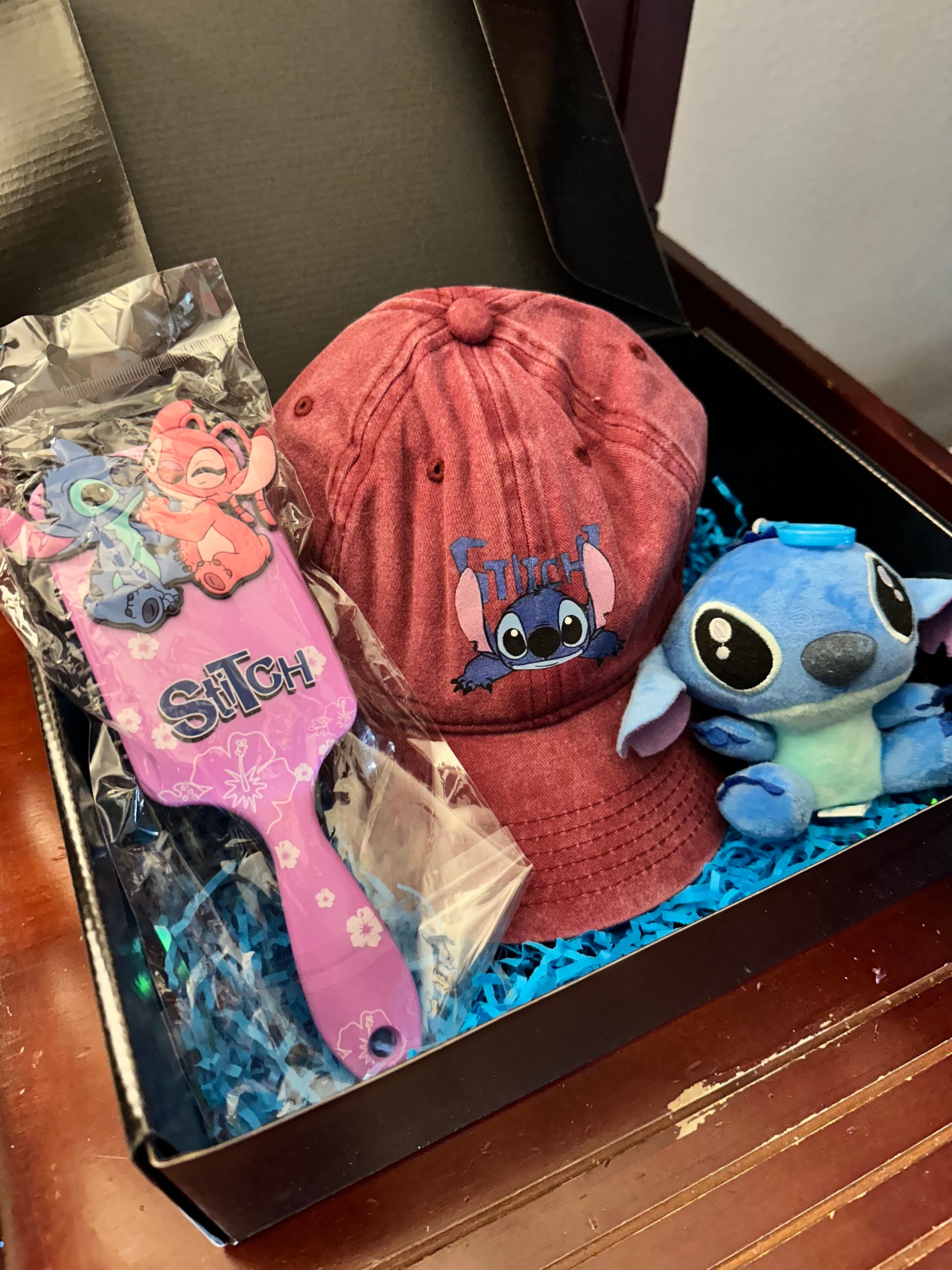 Disney Stitch Hat Plush Brush Gift Box Stitch Birthday Gift for Her ...
