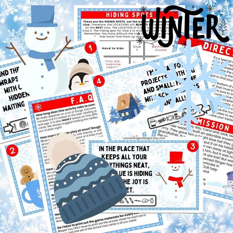 Kids Scavenger Hunt Game With Clues Crack the Code Party Printables for ...