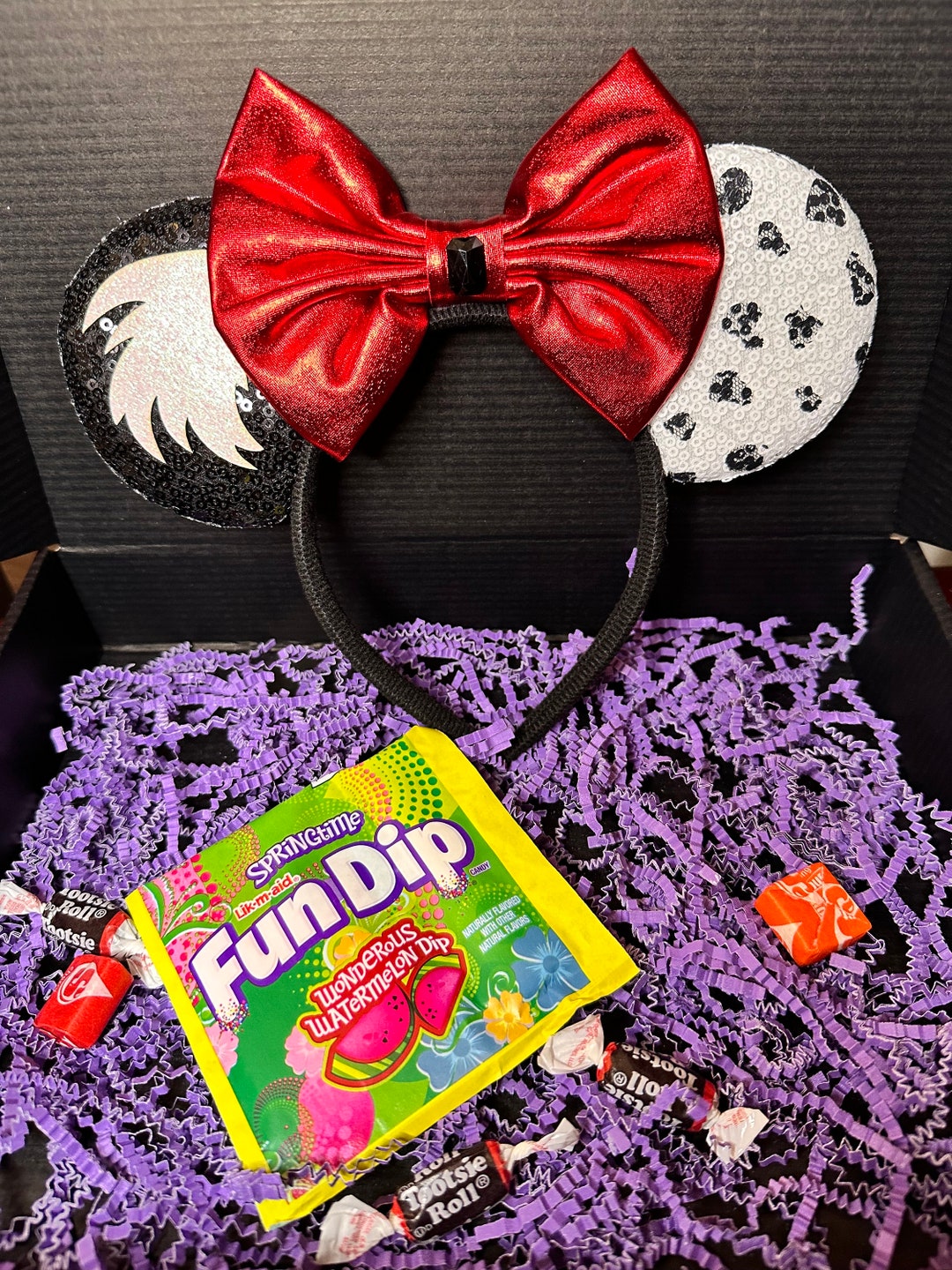 Costume Ears Disney Inspired Cruella 101 Dalmatians Style Headband Ears ...