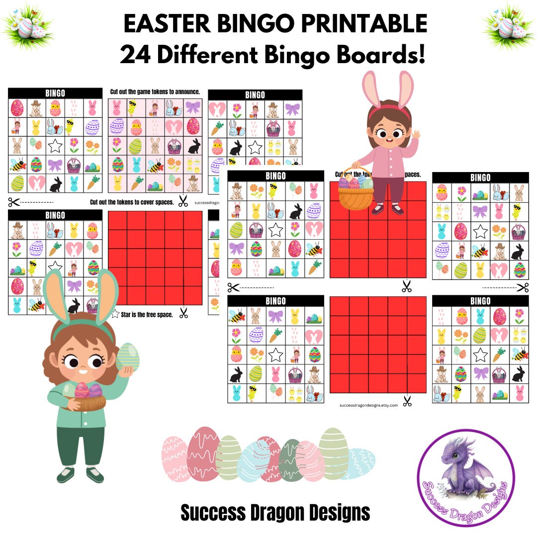Easter Bingo Printable Game Activity for Kids Printable Classroom Games ...