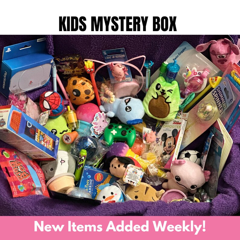 Kids Surprise Box Toys Plushies Kids Mystery Box Birthday Gift Sensory ...
