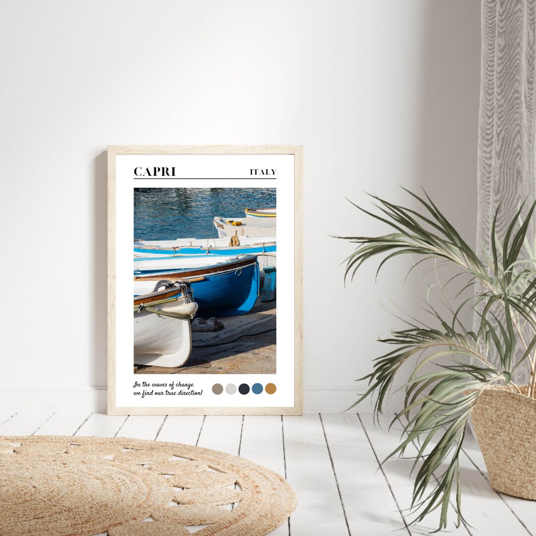 Capri Print, Capri Wall Art, Capri Italy Print, Capri Travel Poster ...