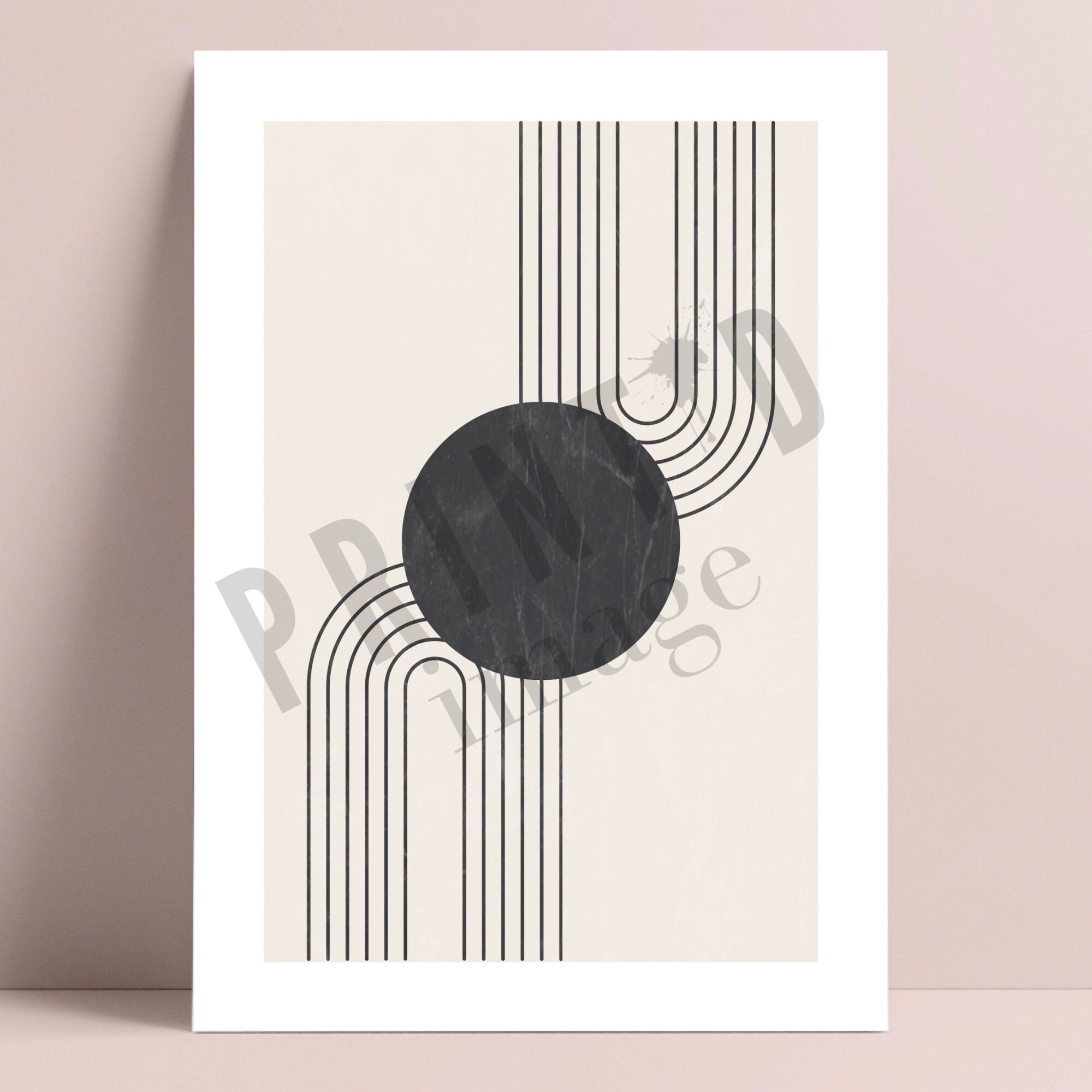 Boho Style Set of 3 Prints, Neutral Tones Modern Wall Art, Scandinavian ...