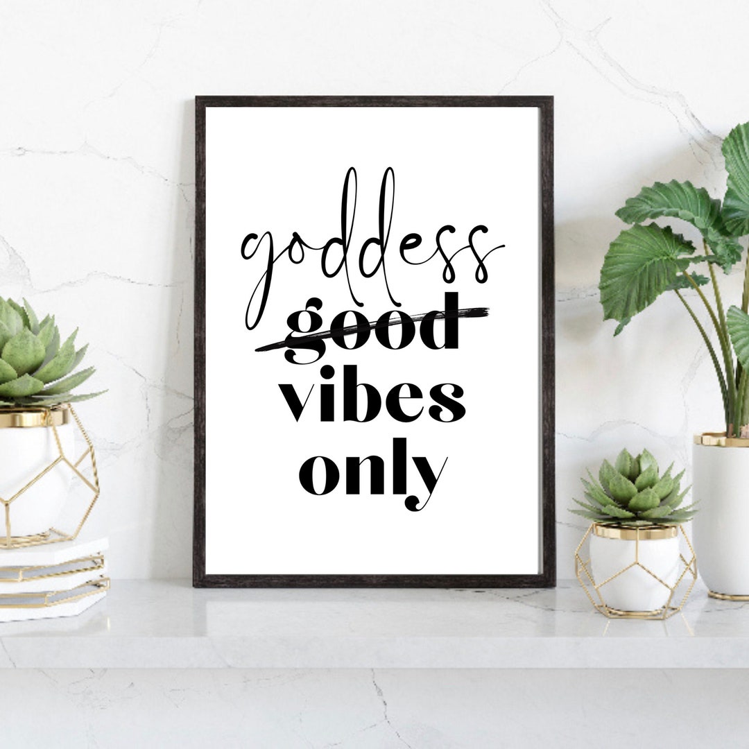 Goddess Quote Art, Divine Feminine Poster, Typography Print, Text Wall ...