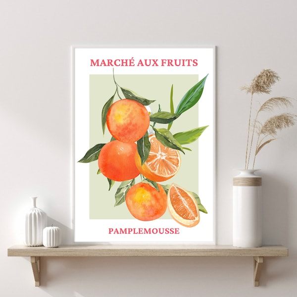 Grapefruit Print - Etsy