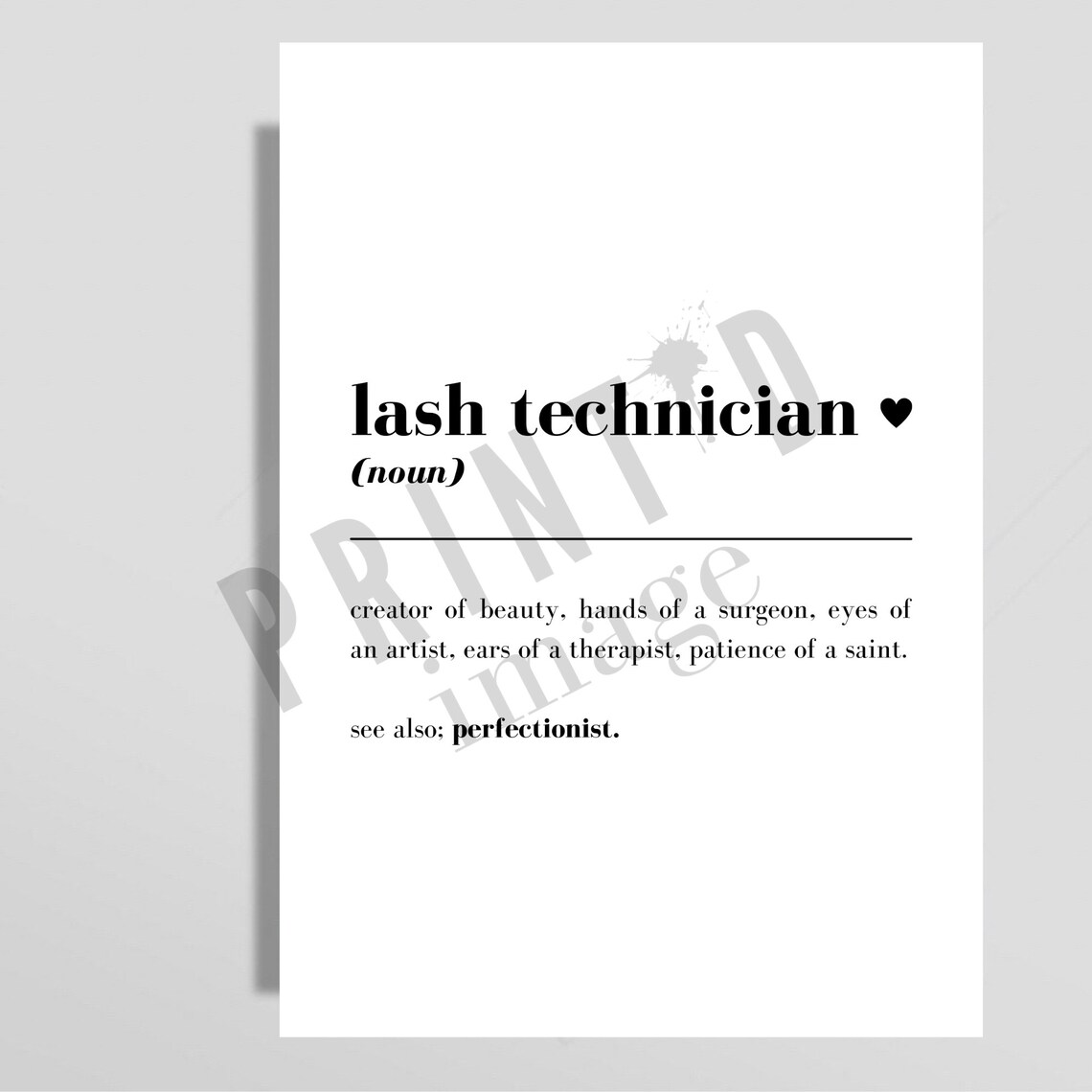 Lash Tech Definition Print Lash Artist Wall Print Lash - Etsy