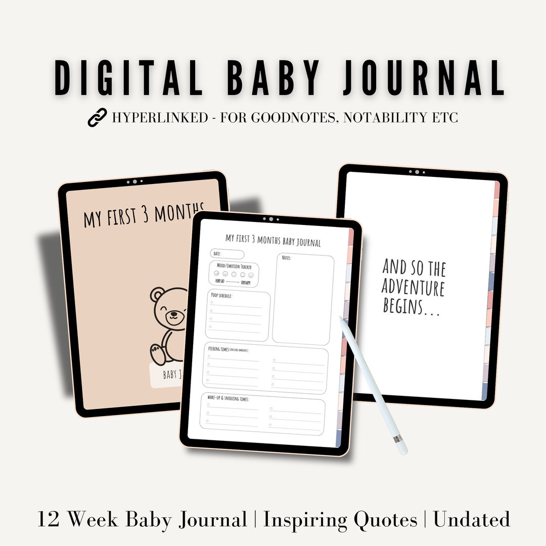 Digital Baby Journal, Baby Daily Log Book, Newborns Daily Schedule ...