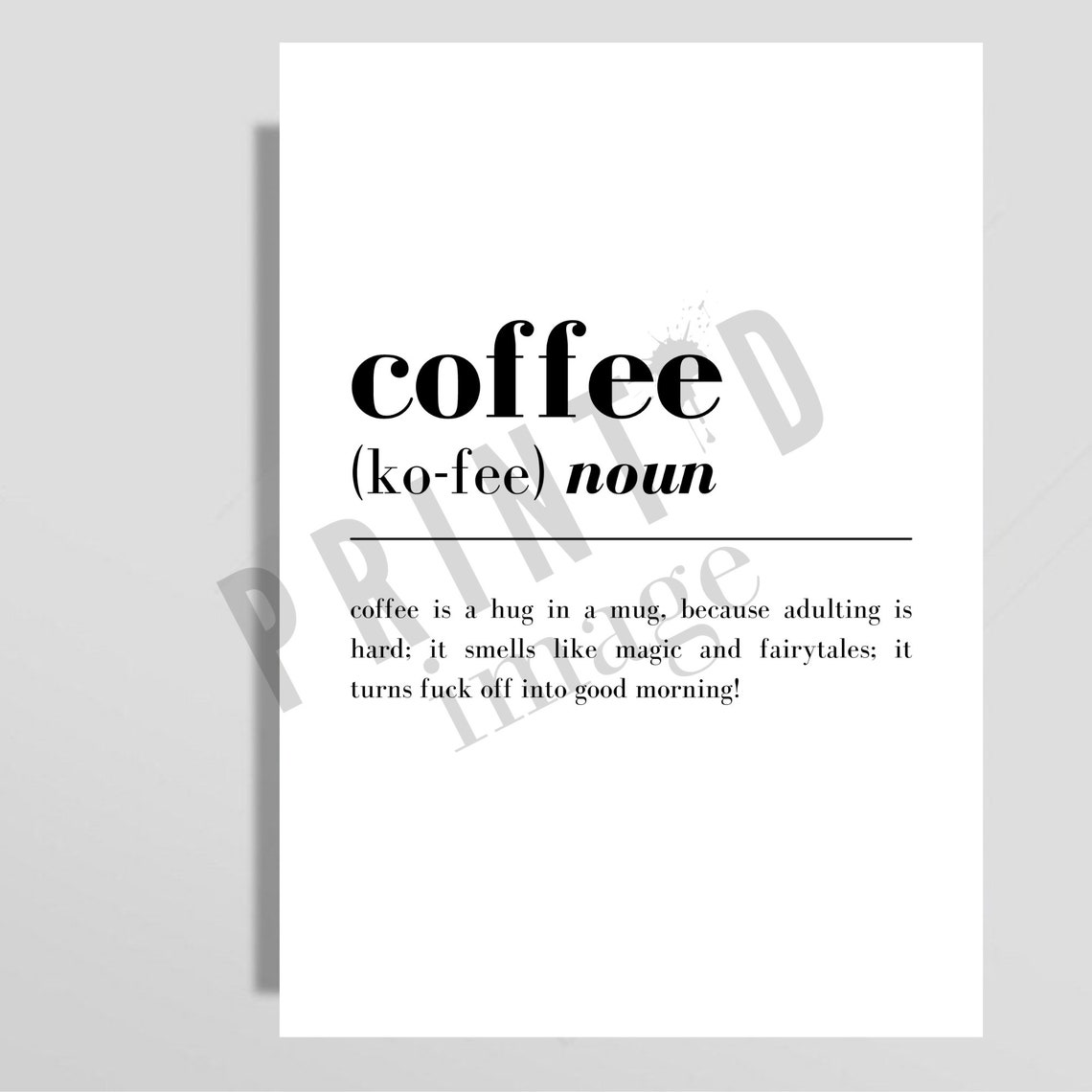 Coffee Definition Print Kitchen Wall Art Kitchen Prints - Etsy UK