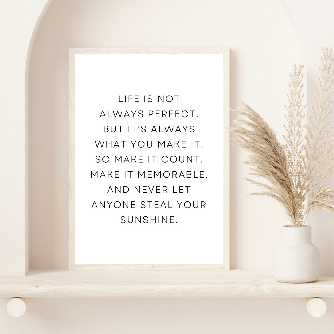 Make It Count Print | Make It Memorable Wall Art | Inspiring Quote ...