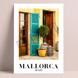 Mallorca Print, Majorca Spain Print, Travel Poster, Home Decor, Wall ...